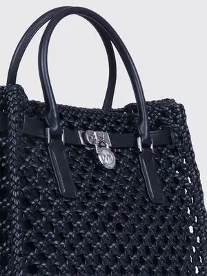 Michael Kors Woven Top Handle Bag - Black