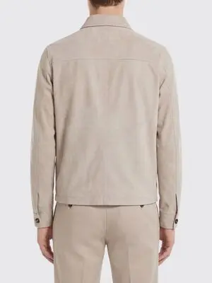 MOORER Suede Jacket - Brown