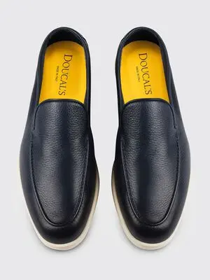 DOUCAL'S Textured Leather Loafers - Blue