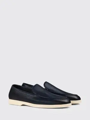 DOUCAL'S Grained Leather Loafers - Blue