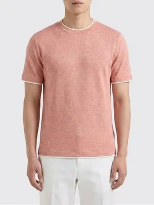 Brunello Cucinelli Linen T-shirt - Peach