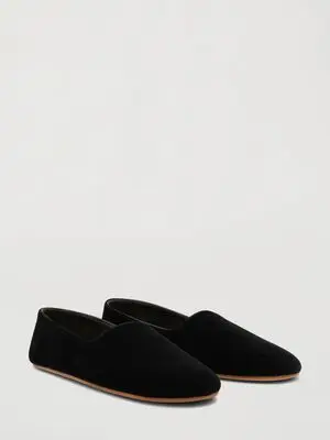 THE ROW Ponti Velvet Ballerina Flats