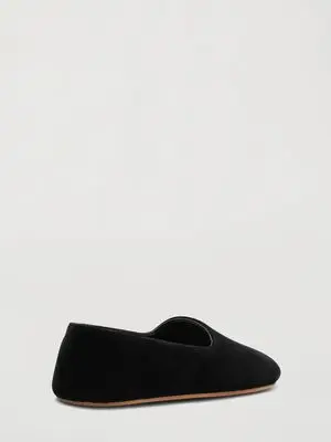 THE ROW Ponti Velvet Ballerina Flats