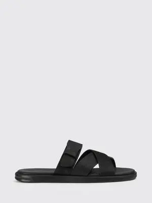DOUCAL'S Grained Leather Sandals - Black