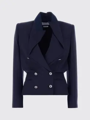 Alexander McQueen Double-breasted Wool Blazer - Navy