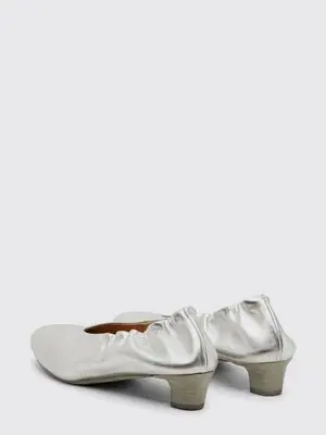 Marsèll Metallic Leather Gathered Low Heel Pumps