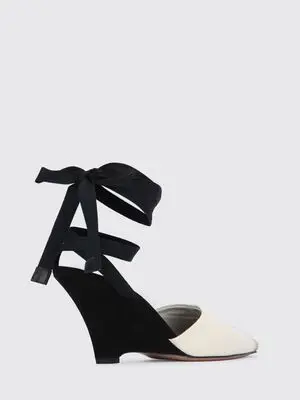 Jacquemus Le Espadrillas Wedge Pumps In Cotton Canvas And Suede