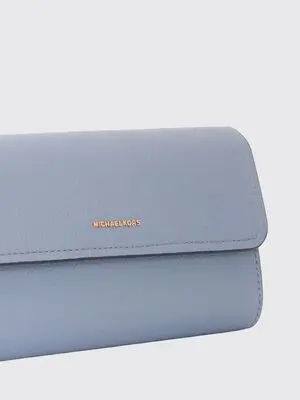 Michael Kors Textured Leather Wallet - Gnawed Blue