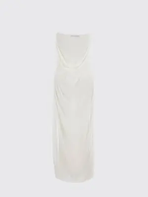 Jacquemus Viscose Midi Dress With Pearl Embellishments - White