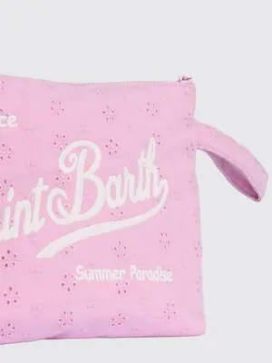 MC2 SAINT BARTH Cotton Broderie Anglaise Pouch With Embroidered Logo