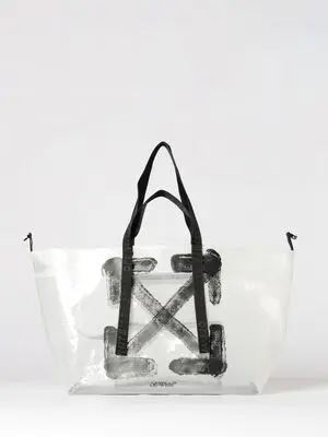 Off-white Textured Bags For Men