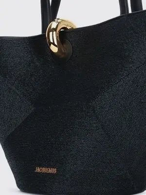 Jacquemus Woven Shoulder Bag - Black
