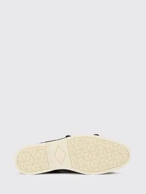 DOUCAL'S Woven Suede Monk Strap Shoes - Dark