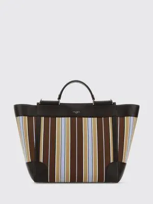 Dolce & Gabbana Striped Top Handle Bag - Brown