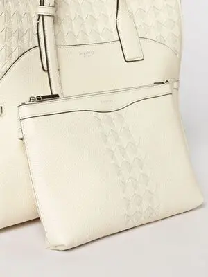 SERAPIAN Maro Grained Leather Bag - White
