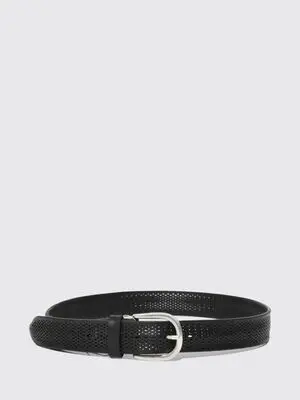 ORTIGNI Perforated Leather Belt - Black