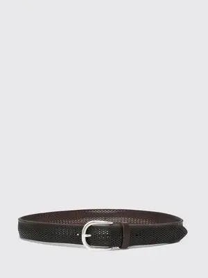 Orciani Orciani Perforated Leather Belt Dark
