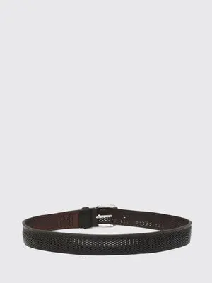 Orciani Perforated Leather Belt - Dark