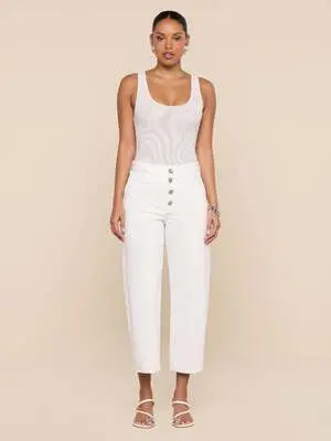 L'Agence Kalea Mesh Bodysuit - White
