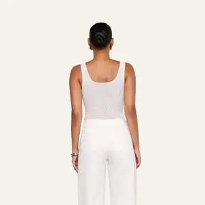 L'Agence Kalea Mesh Bodysuit - White