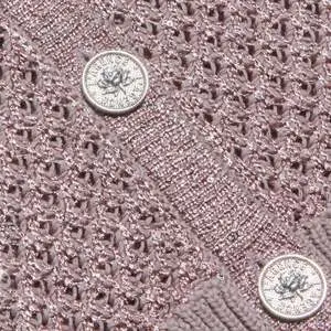 L'AGENCE Blanca Sequin Cardigan - Adobe Rose