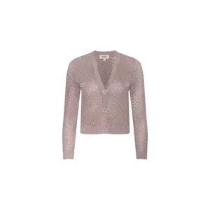L'AGENCE Blanca Sequin Cardigan - Adobe Rose