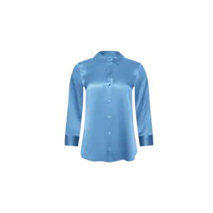 L'Agence Dani Silk Blouse - Blue Mist