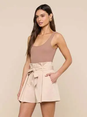 L'Agence Nica Scoopneck Bodysuit - Hazelnut