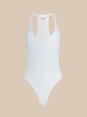 L'Agence Wrenna Racerback Bodysuit - White