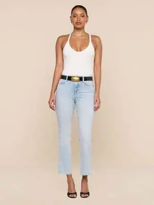 L'Agence Wrenna Racerback Bodysuit - White