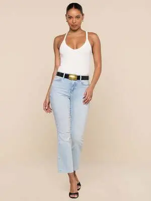 L'Agence Wrenna Racerback Bodysuit - White