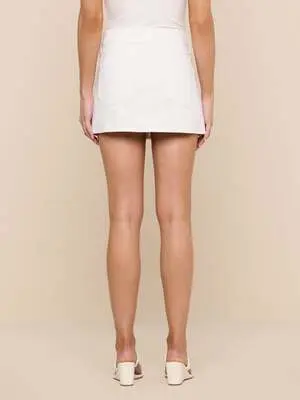 L'Agence Solene Jean Mini Skirt - Blanc