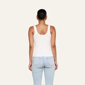 L'Agence Cole Scoopneck Tank Top - White