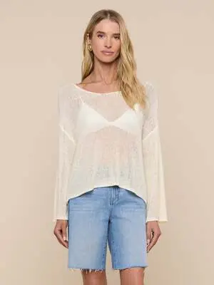 L'Agence Ethan Knit Pullover - Vanilla