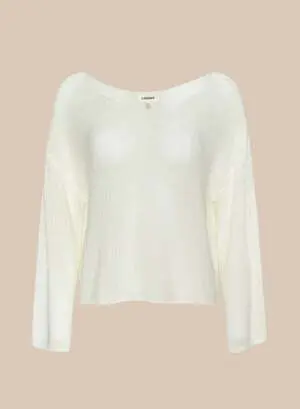 L'Agence Ethan Knit Pullover - Vanilla