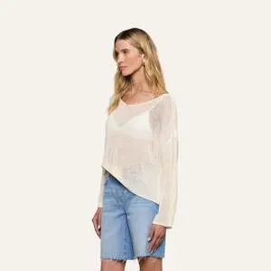 L'Agence Ethan Knit Pullover - Vanilla