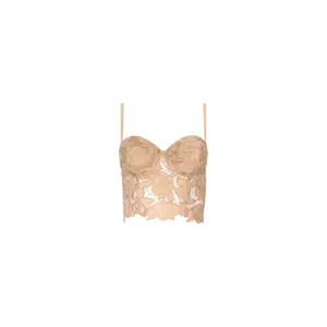 L'AGENCE Sonya Eyelet Bustier - Almond