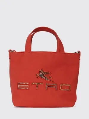 Etro Logo Cotton Canvas Bag