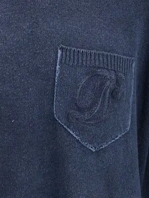 Dsquared2 Cotton Blend Crew Neck Pullover - Navy
