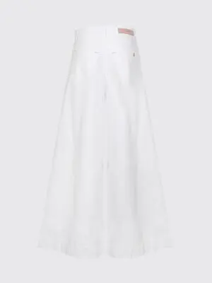 Alberta Ferretti Cotton Palazzo Trousers