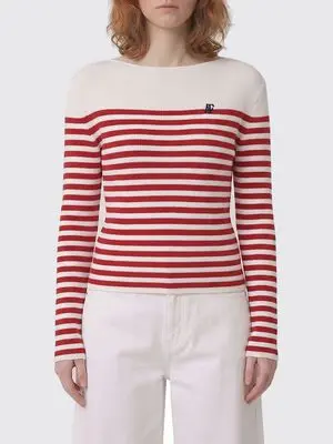 Alberta Ferretti Striped Cotton Crew-neck Pullover