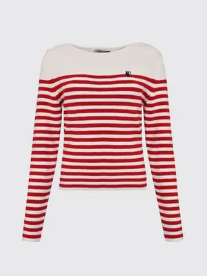 Alberta Ferretti Striped Cotton Crew-neck Pullover