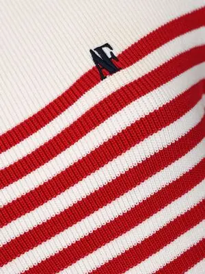 Alberta Ferretti Striped Cotton Crew-neck Pullover