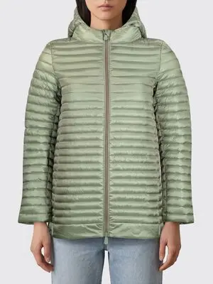 SAVE THE DUCK Quilted Nylon Down Jacket With Hood - Green