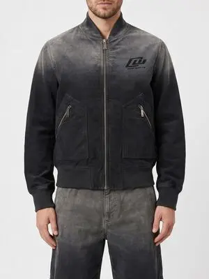 Off-White Cotton Bomber Jacket With Logo Detail