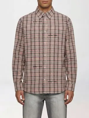 Off-White Check Cotton Shirt - Violet