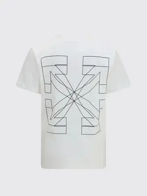 Off-White Cotton T-shirt With Arrow Logo - White
