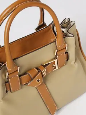 Liu Jo Satchel With Buckle Detail And Adjustable Strap - Beige