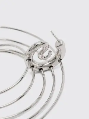 PANCONESI Serpent Rhodium-plated Brass & Copper Earrings - Silver