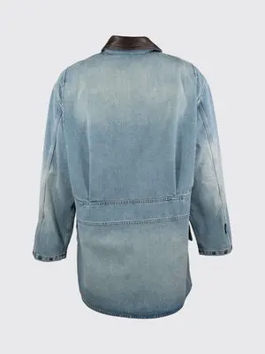 Woolrich Denim Jacket With Leather Collar